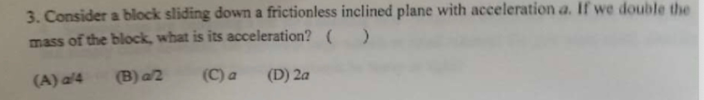 Solved 3. Consider a block sliding down a frictionless | Chegg.com
