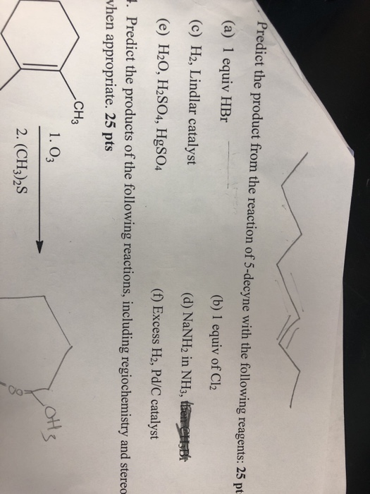 Solved Predict the product from the reaction of 5-decyne | Chegg.com