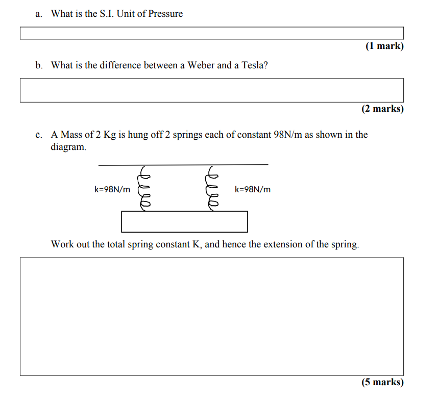 Solved What is the difference between a Weber and a Tesla? A | Chegg.com
