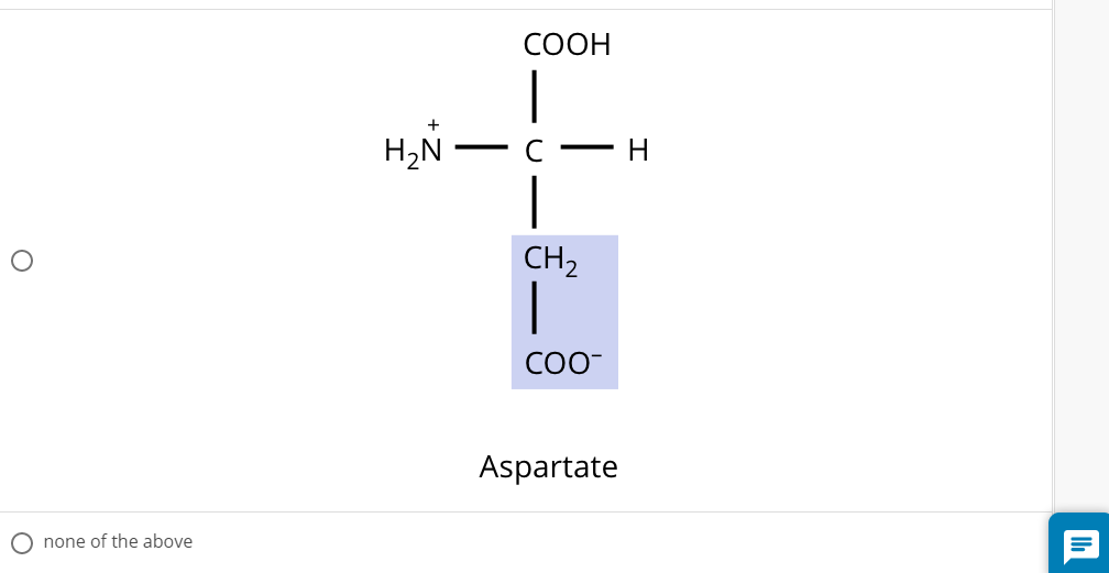 Solved Identify the correct structural formula of the amino | Chegg.com