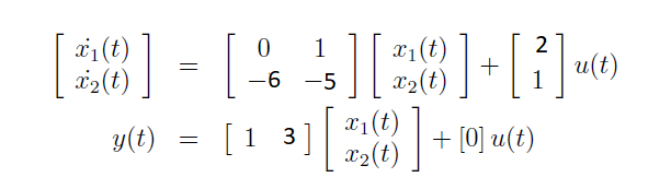 Solved For a continuous time system given the state-space | Chegg.com