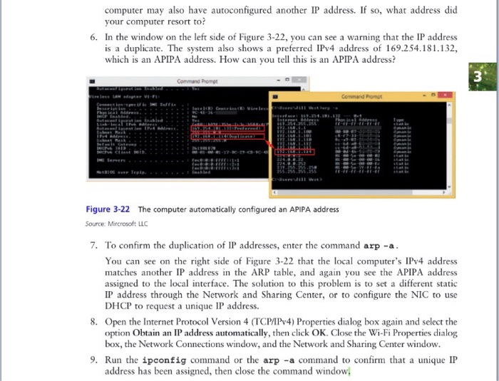 Solved Hands-On Projects Project 3-1: Repair a Duplicate IP | Chegg.com