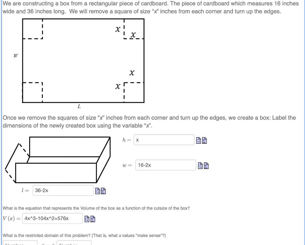 Solved We are constructing a box from a rectangular piece of | Chegg.com