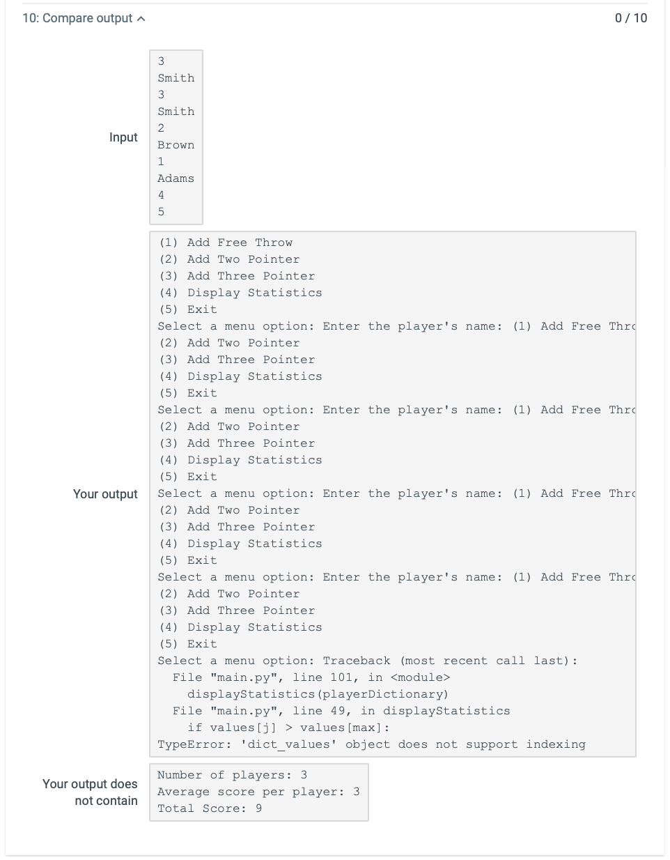 Solved 23.3 PROJECT 3: Using Dictionaries, Functions, | Chegg.com