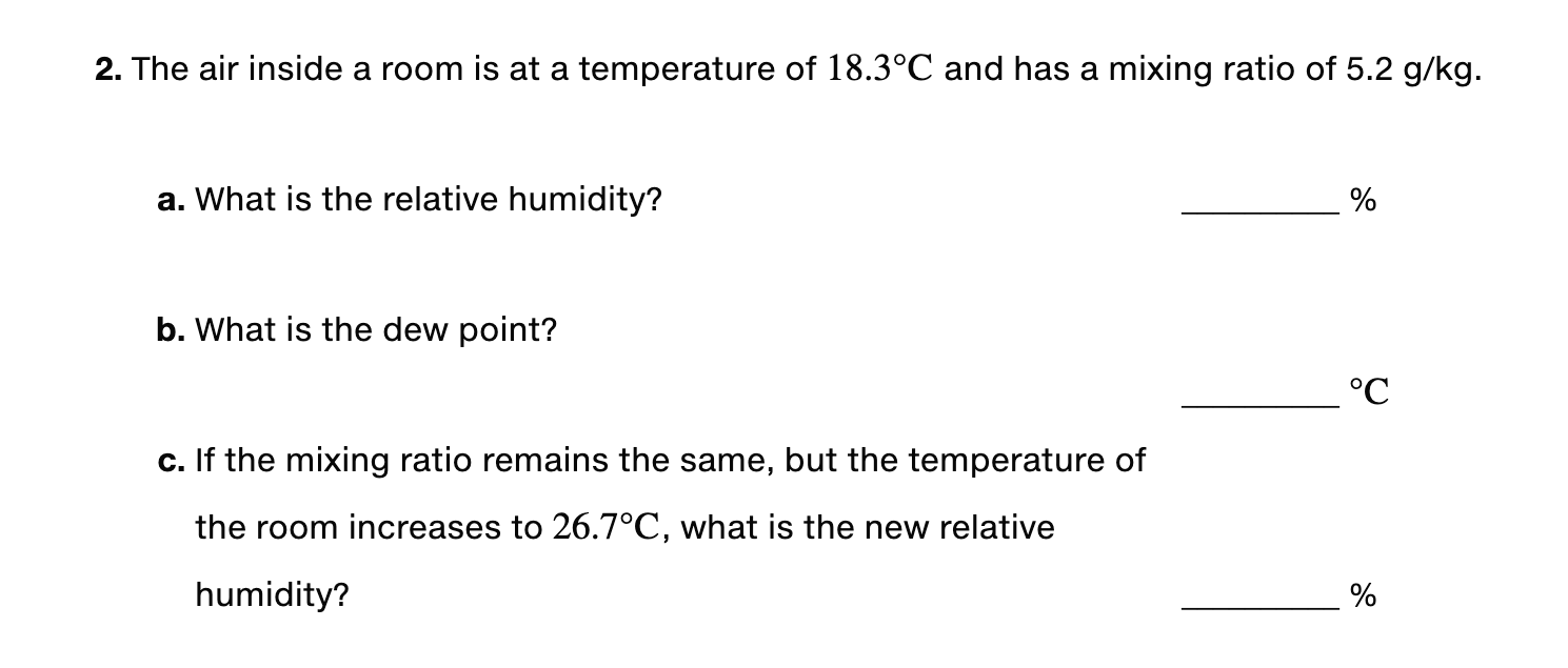 Solved The air inside a room is at a temperature of 18.3°C | Chegg.com