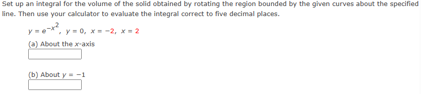 Solved Set up an integral for the volume of the solid | Chegg.com