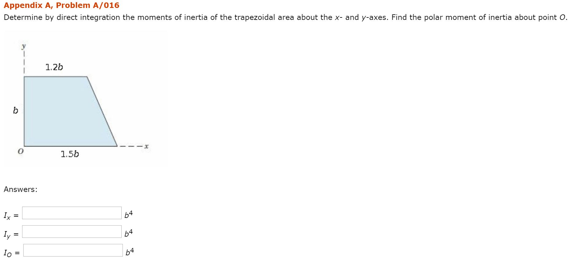 Solved Appendix A, Problem A/016 Determine by direct | Chegg.com