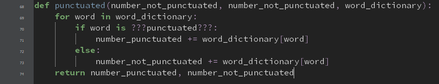 Solved Python 3 - Counting punctuated words in a | Chegg.com