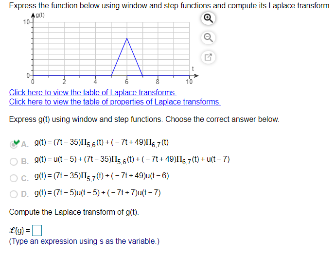 Solved Express the function below using window and step | Chegg.com