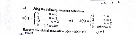 Solved 1.2 Using the following sequence definitions: | Chegg.com