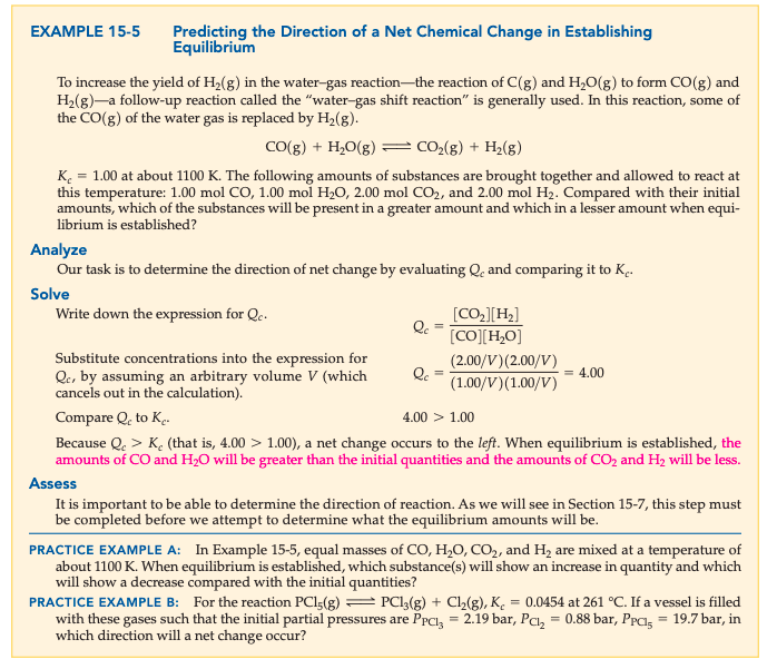 Solved EXAMPLE 15-5 Predicting the Direction of a Net | Chegg.com