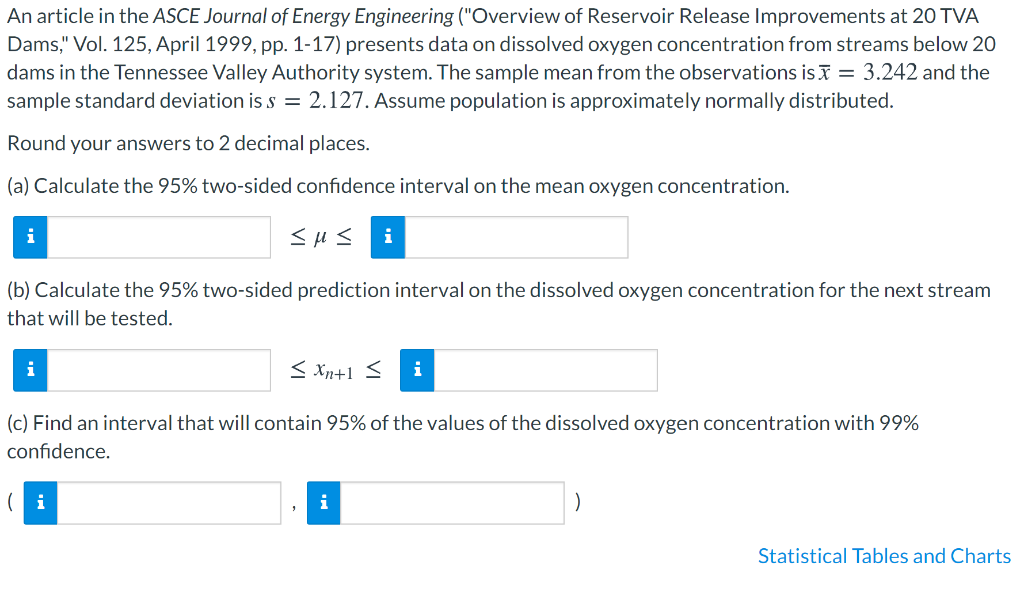 Solved An article in the ASCE Journal of Energy Engineering | Chegg.com