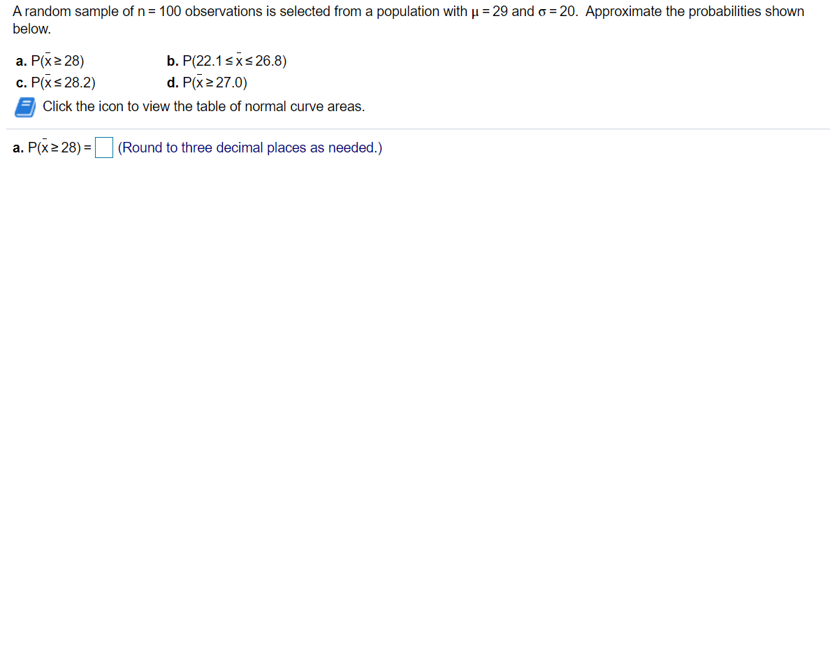 Solved A random sample of n= 100 observations is selected | Chegg.com
