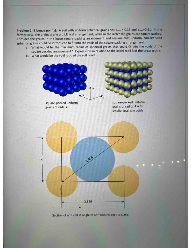 Solved Problem 2 ( 5 bonus points): A soil with uniform | Chegg.com