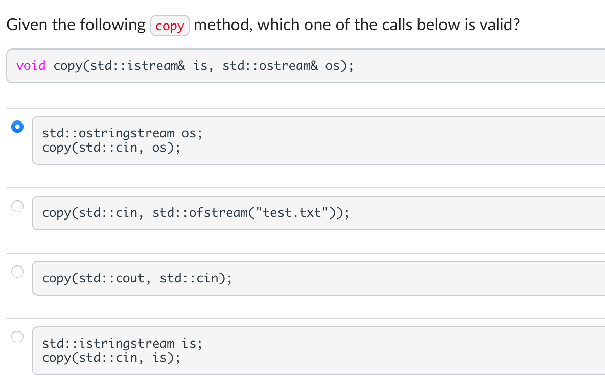 Solved Given the following method, which one of the calls | Chegg.com