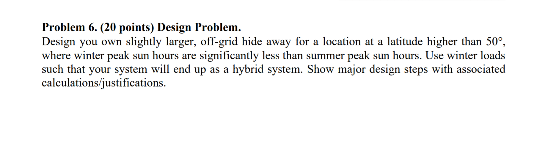 Solved Problem 6. (20 points) Design Problem. Design you own | Chegg.com