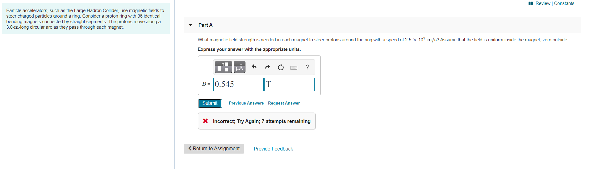 Solved Particle accelerators, such as the Large Hadron | Chegg.com