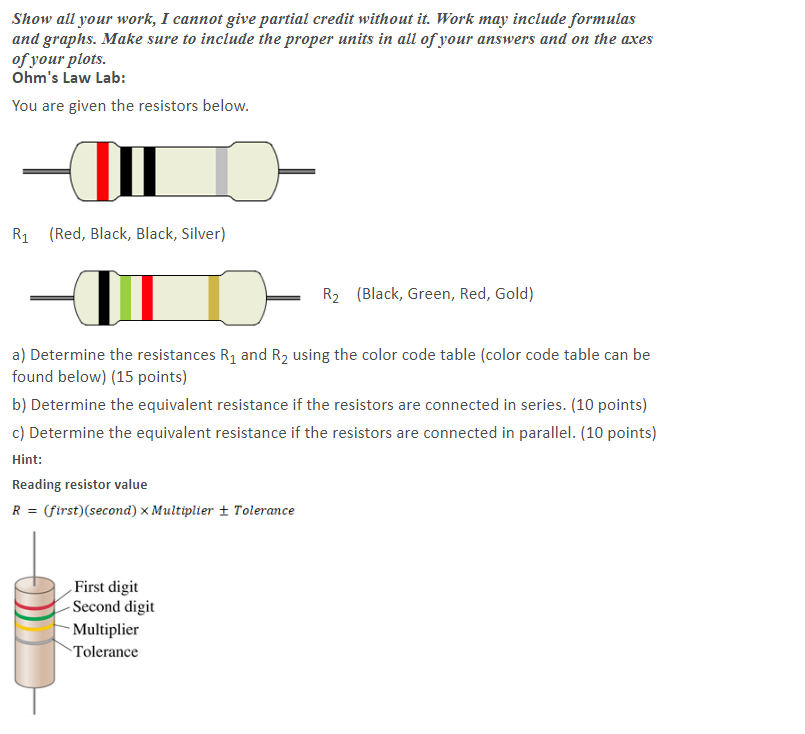 Solved Show all your work, I cannot give partial credit | Chegg.com