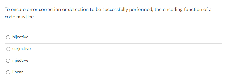 Solved To ensure error correction or detection to be | Chegg.com
