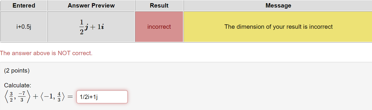 Solved The answer above is NOT correct. (2 points) | Chegg.com
