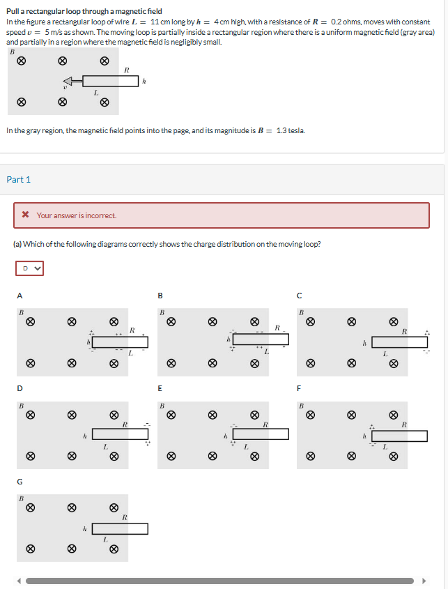 Solved Pull a rectangular loop through a magnetic field In | Chegg.com