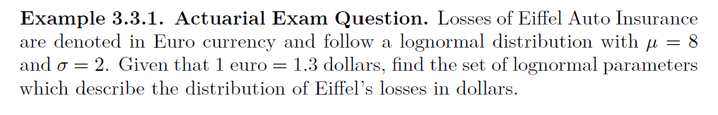 Solved Example 3.3.1. Actuarial Exam Question. Losses of | Chegg.com