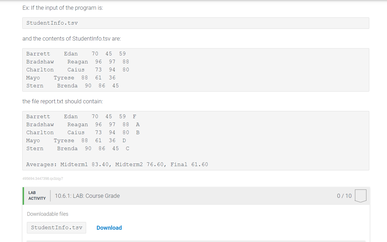 Solved \r\nEx: If the input of the program is: | Chegg.com
