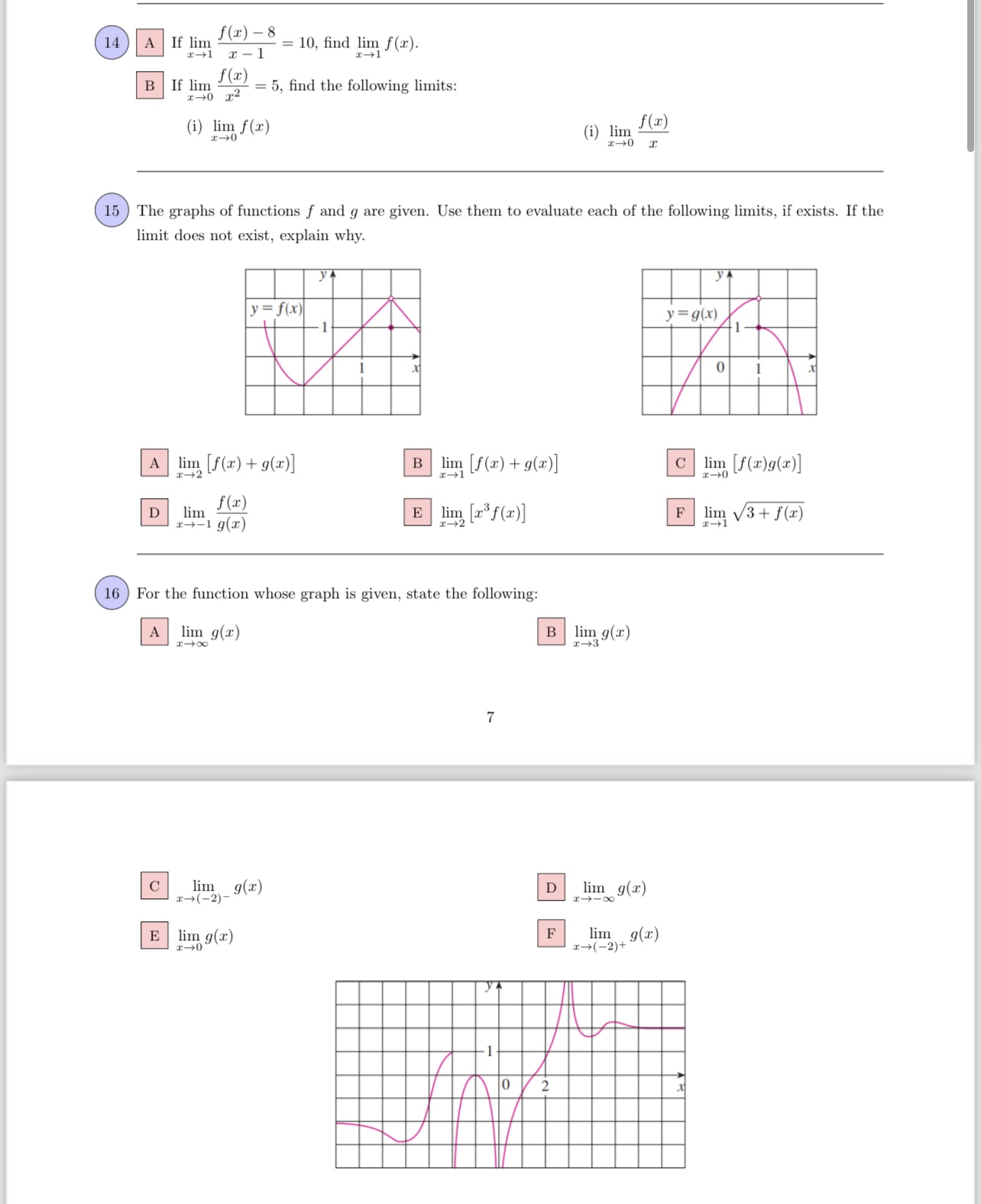 Solved A If limx→1x−1f(x)−8=10, find limx→1f(x). If | Chegg.com