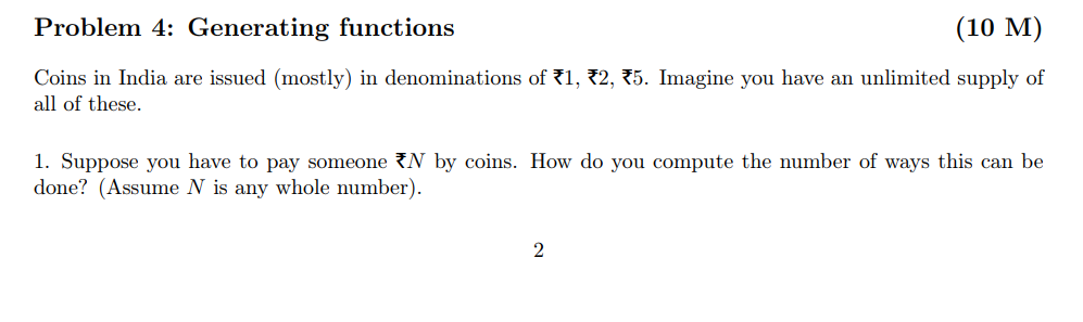 Solved answer this questionProblem 4: Generating | Chegg.com