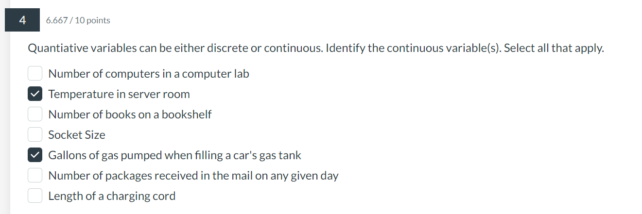 Solved Quantiative variables can be either discrete or | Chegg.com