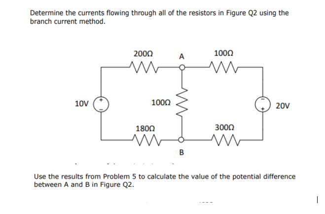 Solved Determine the currents flowing through all of the | Chegg.com