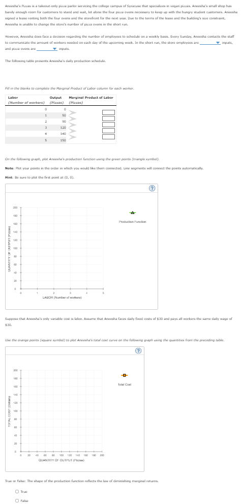 Solved The answer choices for the first drop downs: For both | Chegg.com