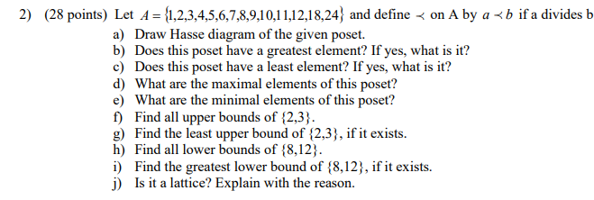 Solved 2) (28 points) Let A = | Chegg.com