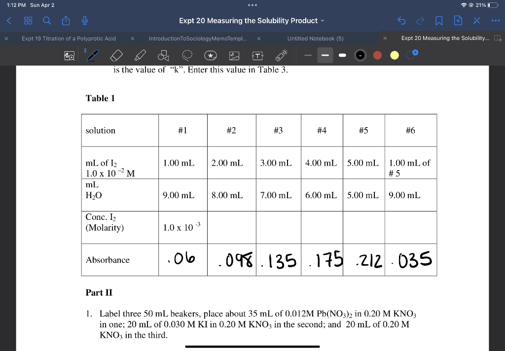 Solved is the value of " k ". Enter this value in Table 3 . | Chegg.com