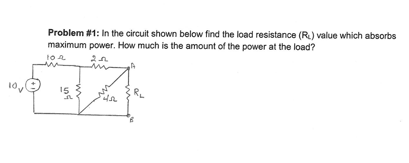 Solved Problem #1: In the circuit shown below find the load | Chegg.com