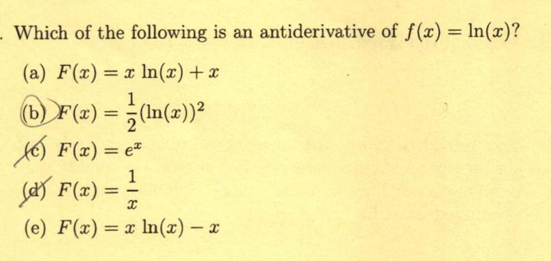 Solved Which of the following is an antiderivative of | Chegg.com