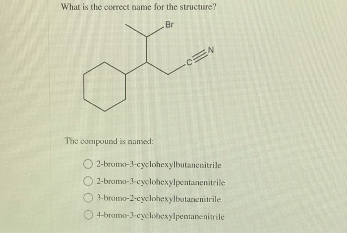 Solved Select the correct name for the compound. H2N The | Chegg.com