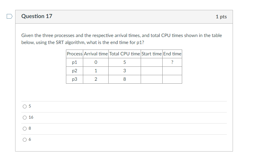 Solved Given the three processes and the respective arrival | Chegg.com