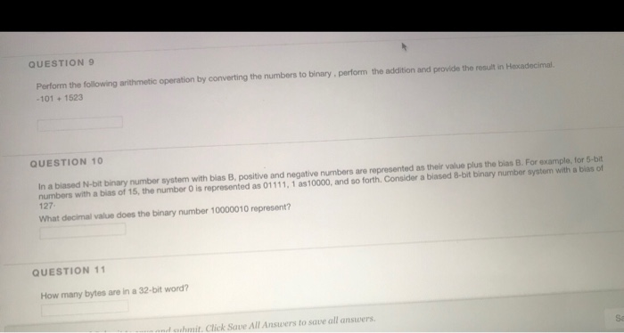 Solved QUESTION 9 Perform the following arithmetic operation | Chegg.com