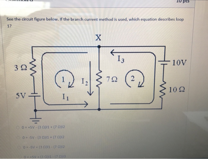 Solved to pts See the circuit figure below. If the branch | Chegg.com