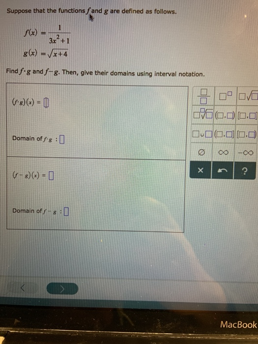 Solved Suppose that the functions fand g are defined as | Chegg.com