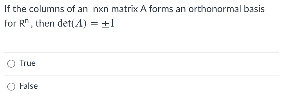 Solved If the columns of an nxn matrix A forms an | Chegg.com