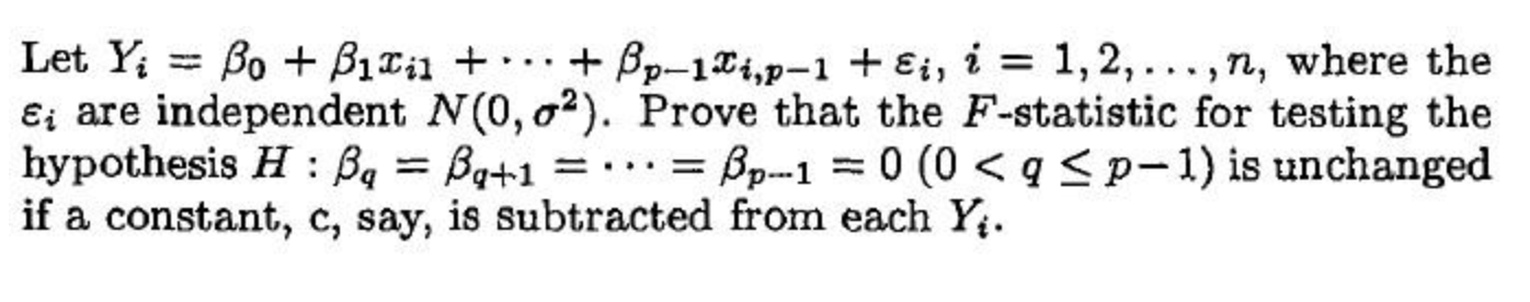 Solved Let Yi=β0+β1xi1+⋯+βp−1xi,p−1+εi,i=1,2,…,n, where the | Chegg.com