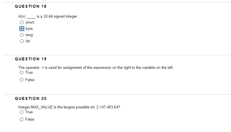 Solved Question 18 An Is A 32 Bit Signed Integer Short 
