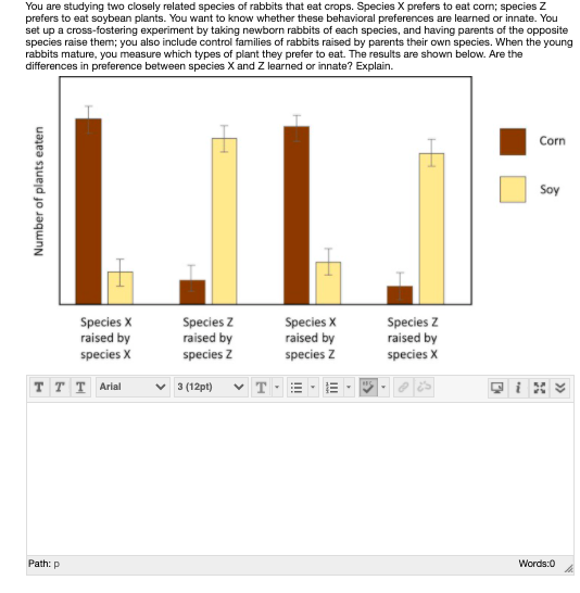 Solved You are studying two closely related species of | Chegg.com