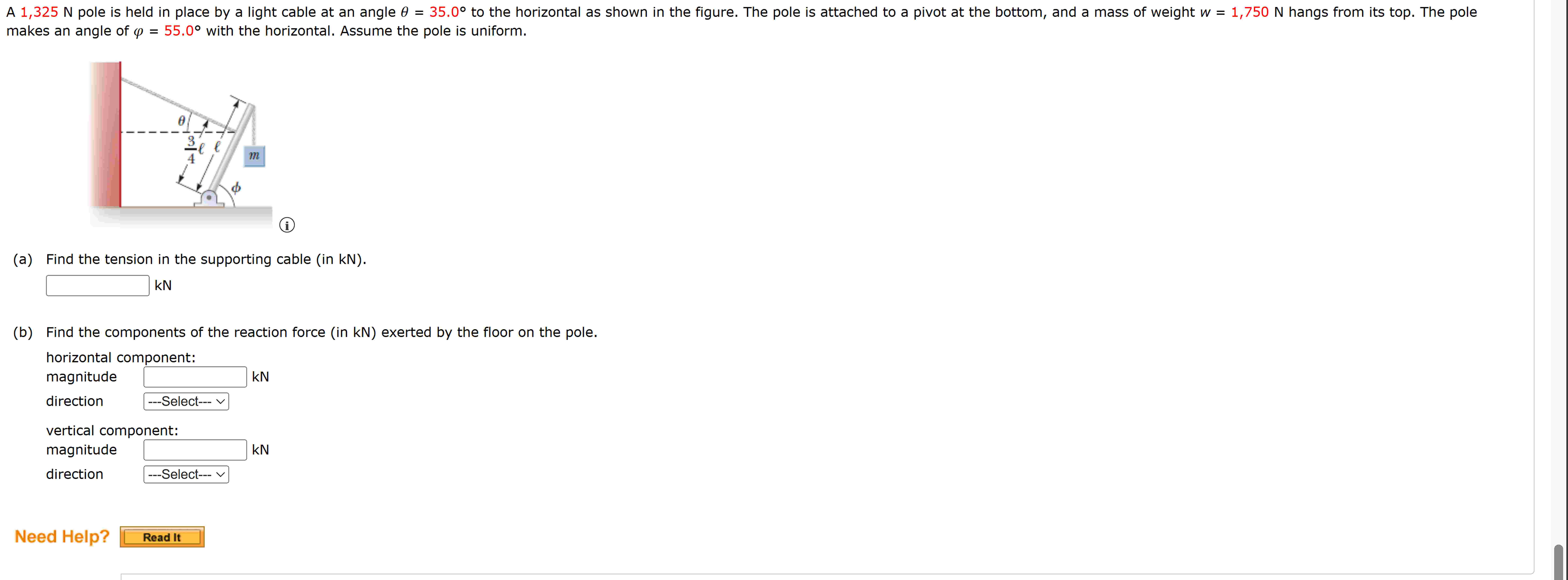 Solved makes an angle of \( \varphi=55.0^{\circ} \) ﻿with | Chegg.com