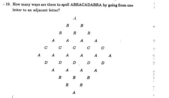 19. How many ways are there to spell ABRACADABRA by | Chegg.com