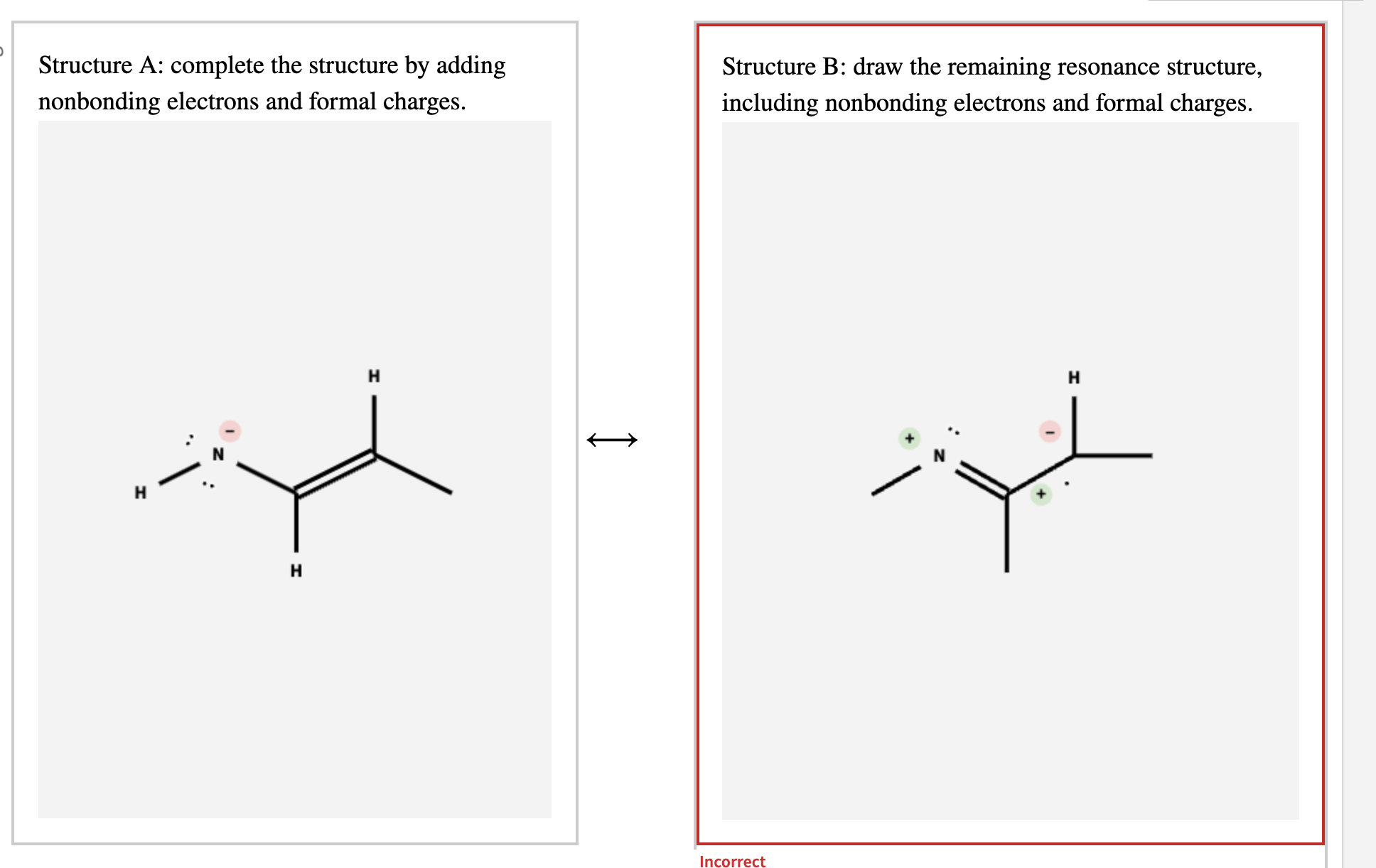Solved Two major resonance structures are possible for the | Chegg.com