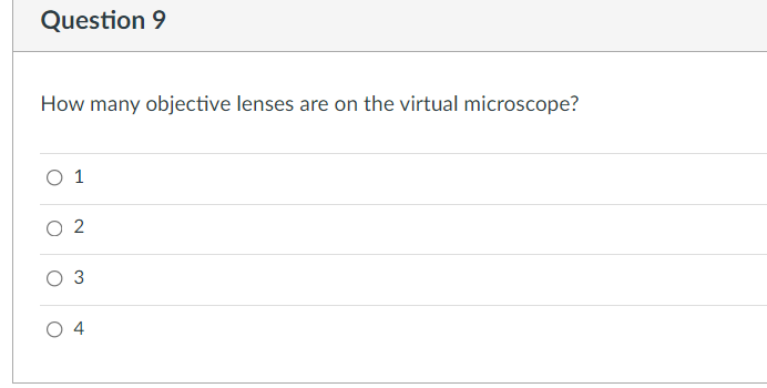 Solved Question 9 How many objective lenses are on the | Chegg.com