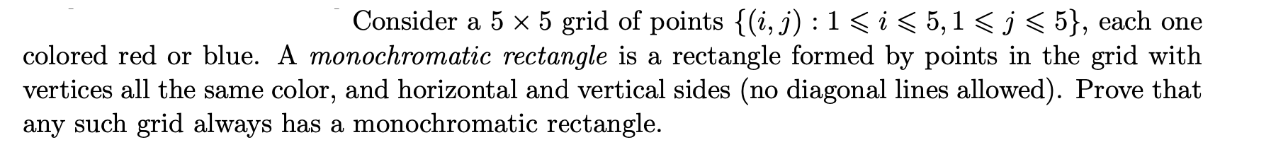 Solved Consider A 5 X 5 Grid Of Points Ij1 